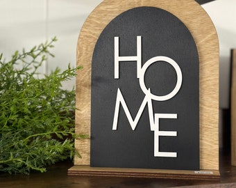 Floral Arched Stand, Arch Home Sign, Retro Home Decor, Boho Home Sign ...
