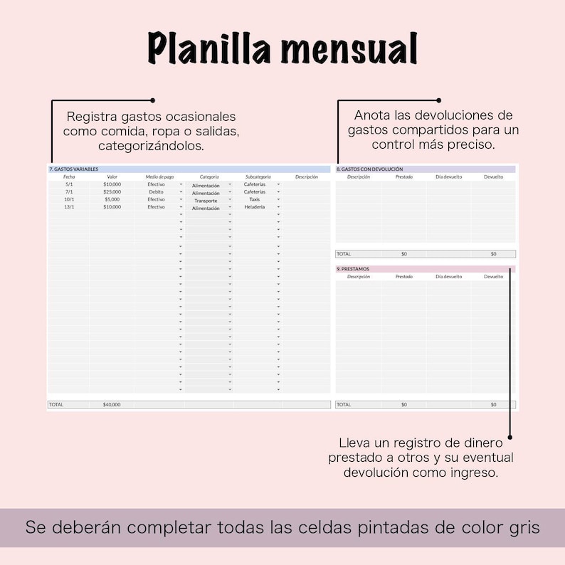 Personal Budget Google Sheet Excel Template: Monthly Financial Planner ...