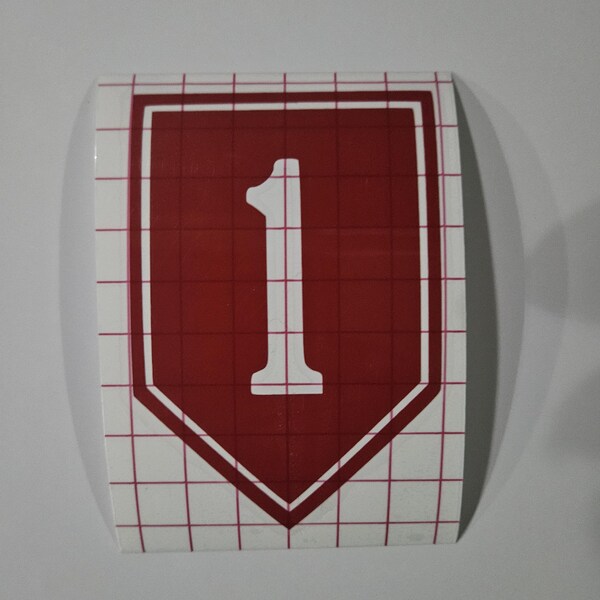 Big Red One Car Decal - Etsy