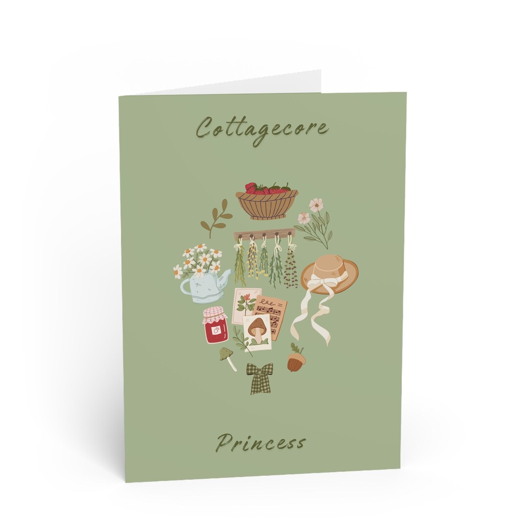 Cottagecore Princess Card, Floral Card, Cute Cottagecore Card - Etsy