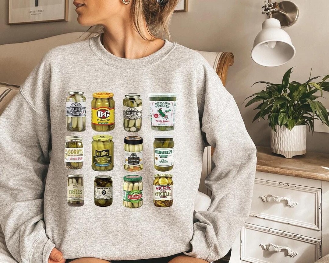 Vintage Canned Pickles Sweatshirt, Canning Season Sweatshirt, Pickle ...