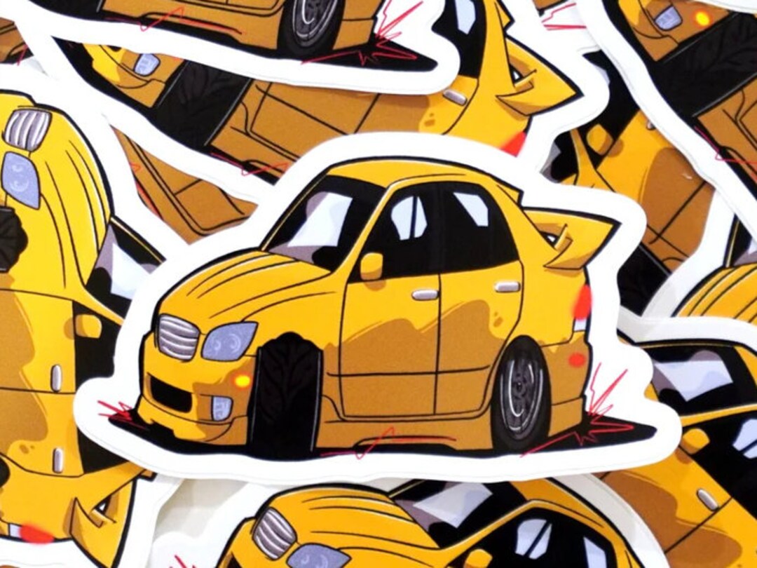 Lunatics Yellow Lexus IS300 Drift 4-inch Vinyl Sticker - Etsy