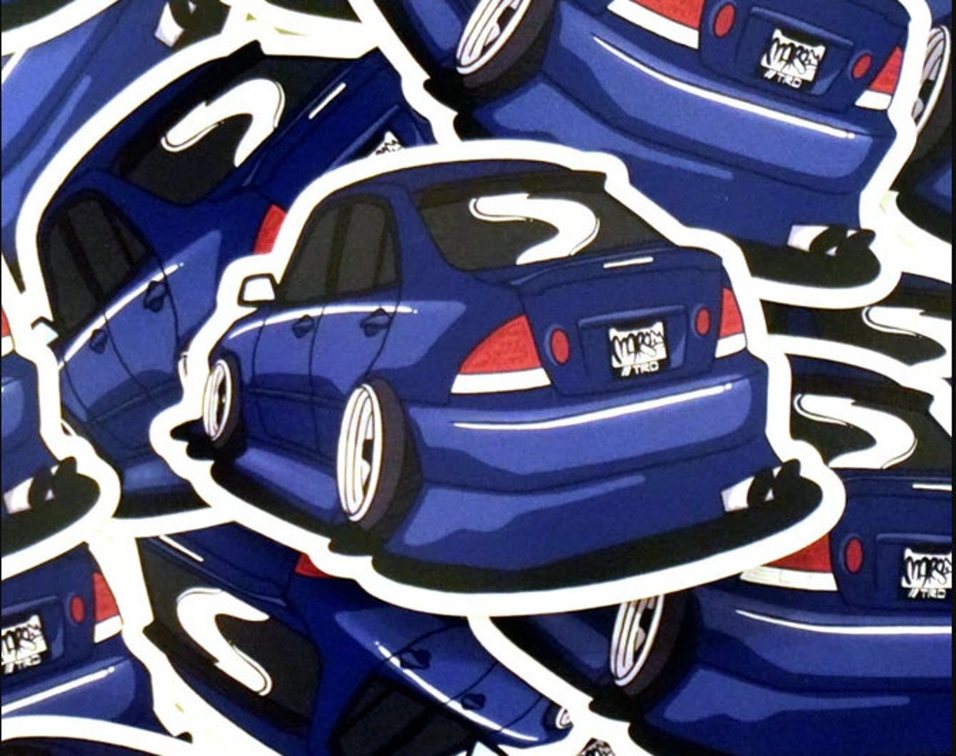 Lunatics Blue Lexus IS300 Stance 4-inch Vinyl Sticker - Etsy