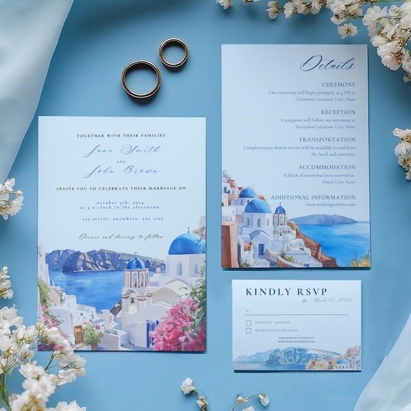 Greek Wedding Invitation - Etsy