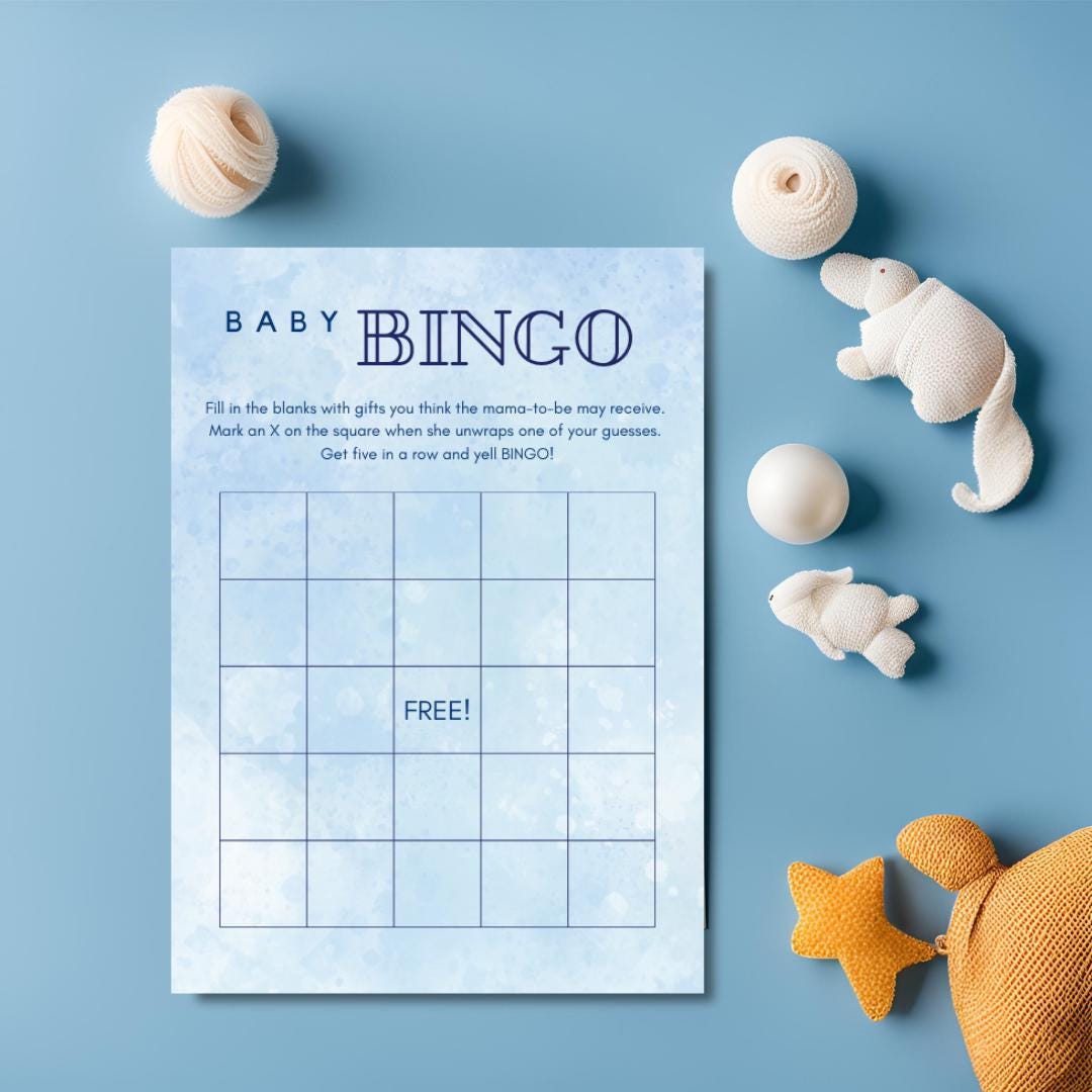 Printable Baby Shower Bingo Game Fun & Interactive Baby Shower Activity ...