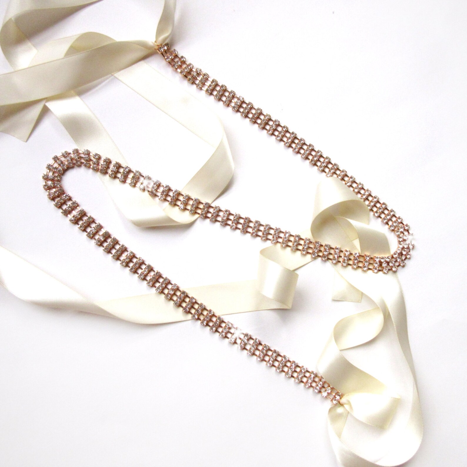 Sash Rose Gold Wedding Dress Sash Custom Satin Ribbon - Etsy
