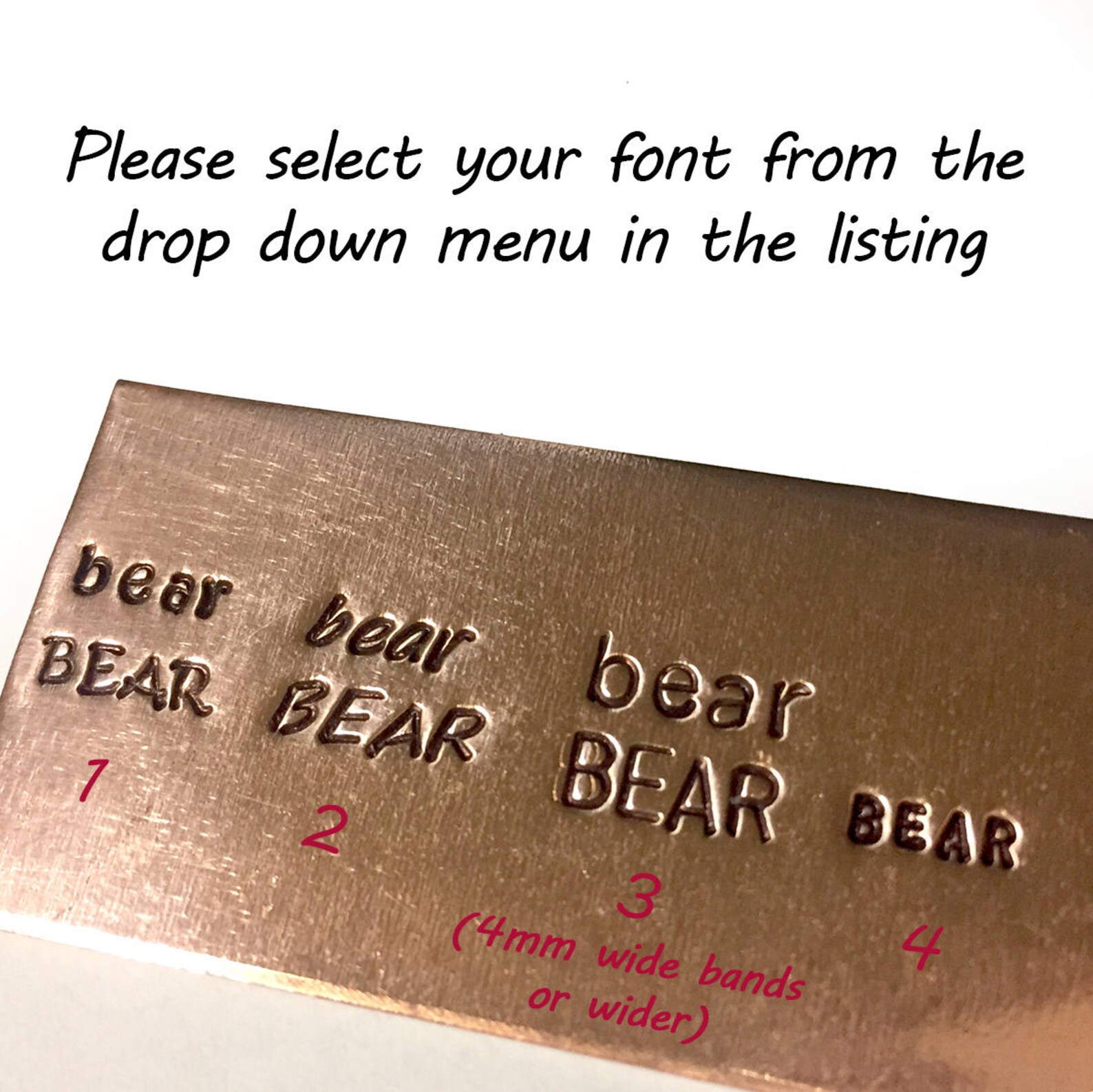 Add on Custom Letter & Number Stamping Metal Stamping - Etsy