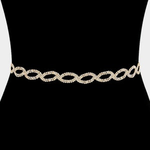 Sash - Gorgeous Wedding Dress Sash With Crystals in Gold - Crystal ...