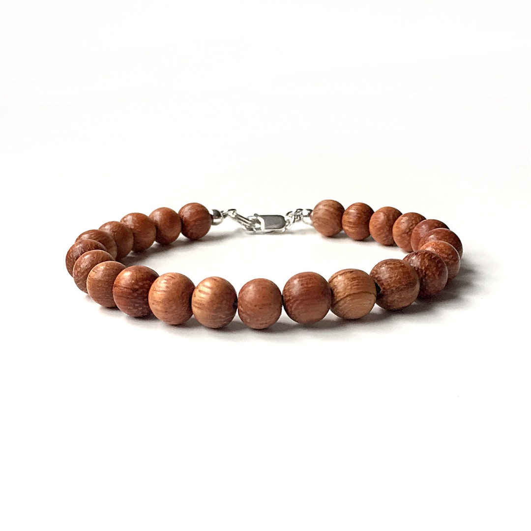 Bracelet - 8mm Bayong Wood Bead Bracelet - Wooden Ball Bracelet ...