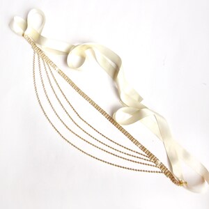 Sash - Draped Gold Wedding Dress Sash - Custom Satin Ribbon - Extra ...