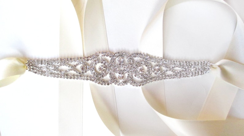SALE! Sash - Stunning Rhinestone Bridal Belt Sash or Headband - Custom ...