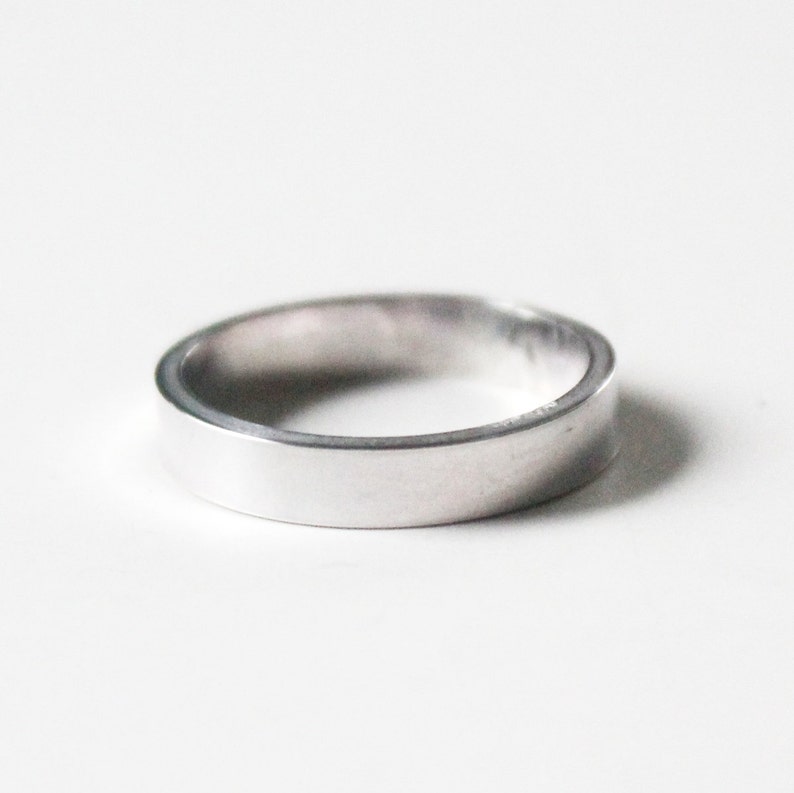 Ring Thick Sterling Silver Ring Band Hammered or Smooth - Etsy