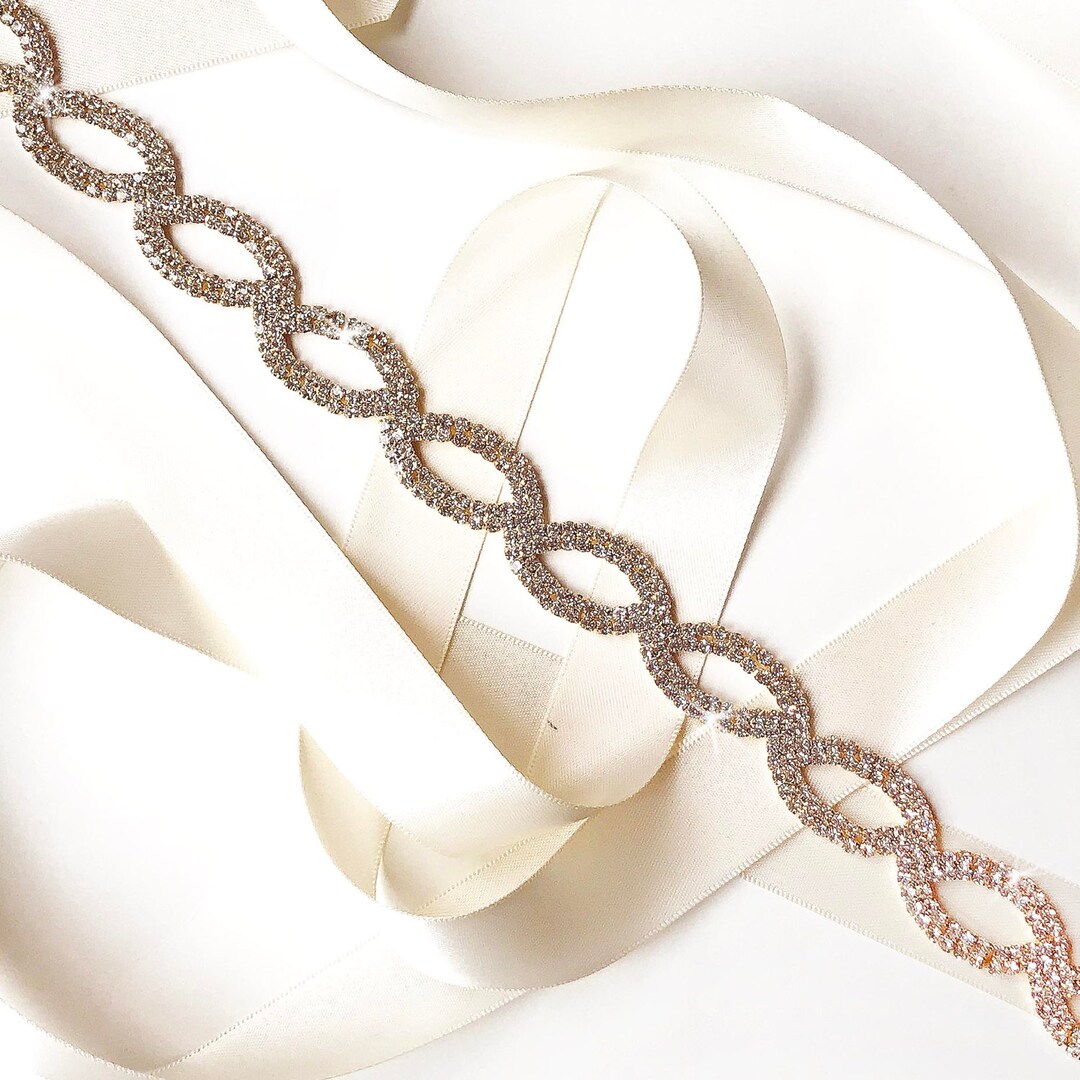 Sash - Gorgeous Wedding Dress Sash With Crystals in Gold - Crystal ...