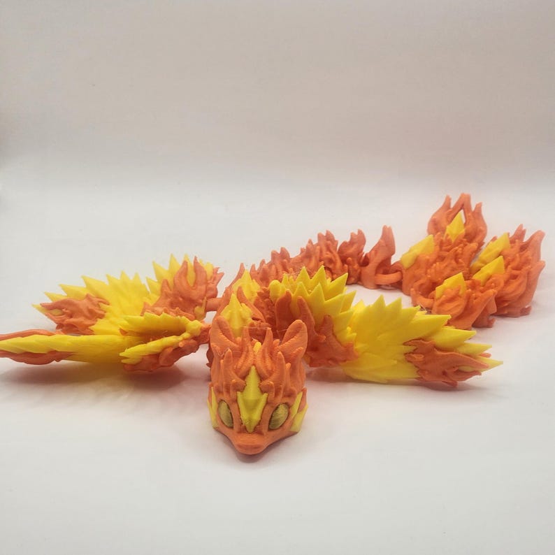 3d Printed Fire Sprite Dragon, Articulated Kid's Toy. - Etsy