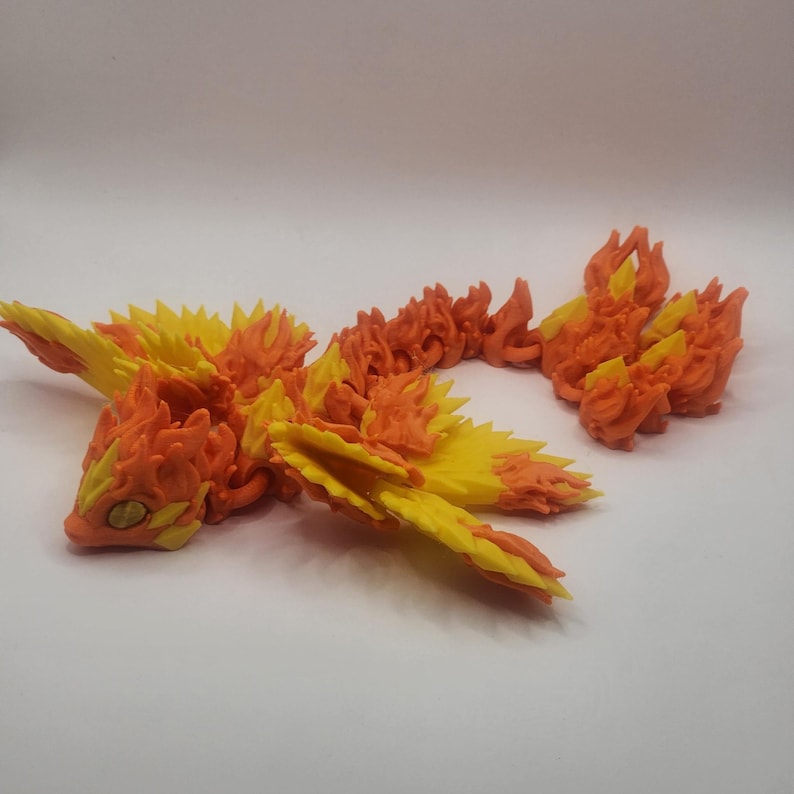 3d Printed Fire Sprite Dragon, Articulated Kid's Toy. - Etsy