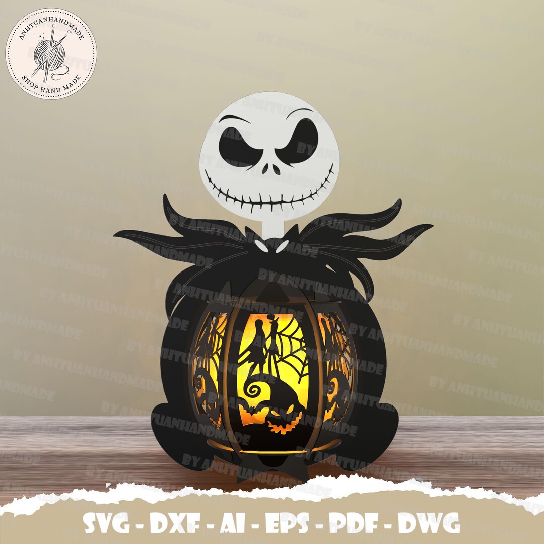 Movie Horror Lantern Shadow Box Svg,halloween Character Lantern Svg ...