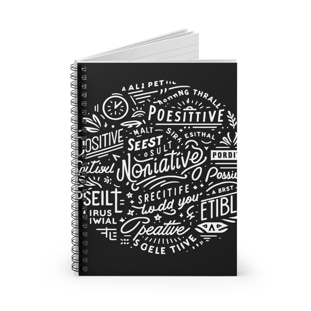 Chalkboard-inspired Typography Spiral Notebook - Etsy