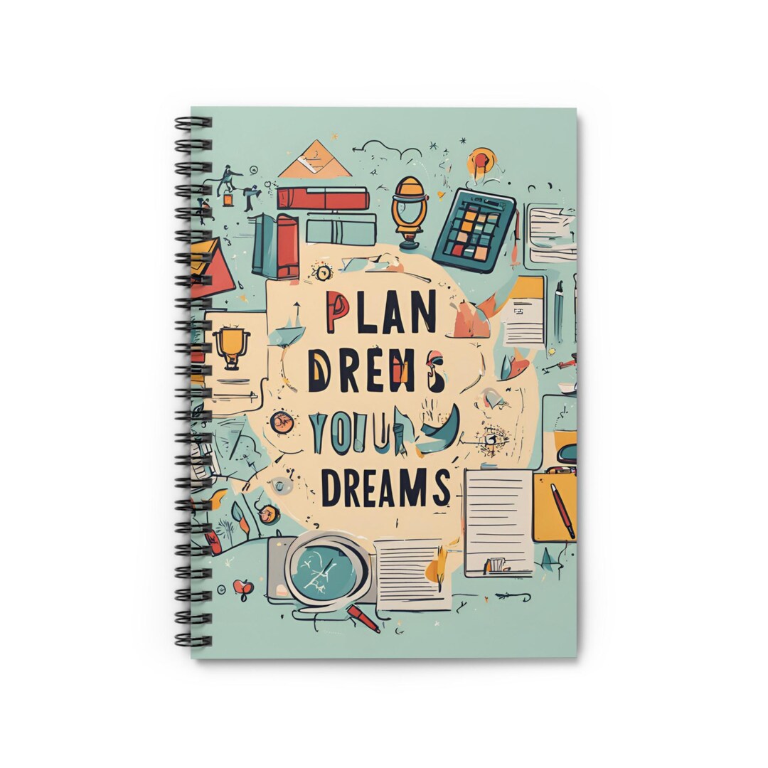 Motivational Spiral Notebook - Plan Your Dreams & Achieve Goals - Etsy
