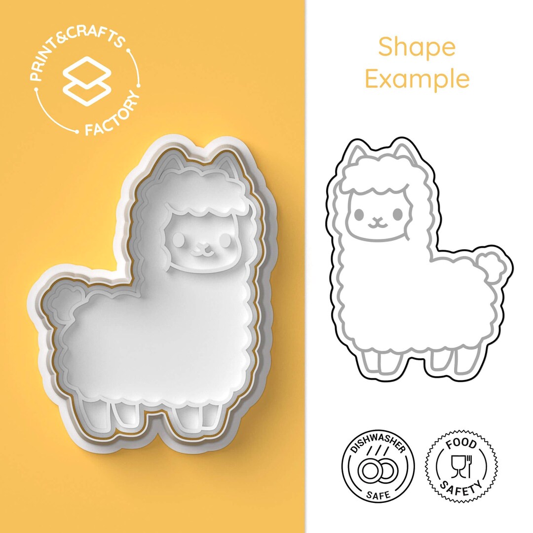 Alpaca Cookie Cutter - Animal, Cute, Love, Farm - Adorable and Fun ...