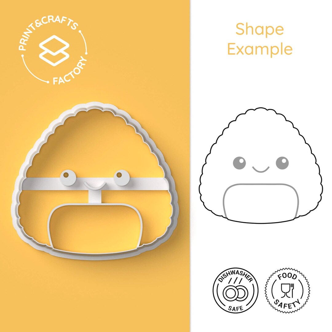 Onigiri Cookie Cutter - Japanese Lunch, Rice, Kawaii Food - Charming ...