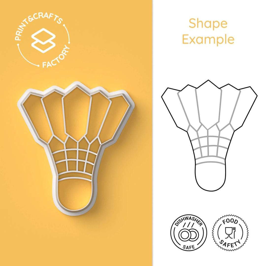 Badminton Shuttlecock Cookie Cutter - Sport, Racket, Strategy - Sporty ...
