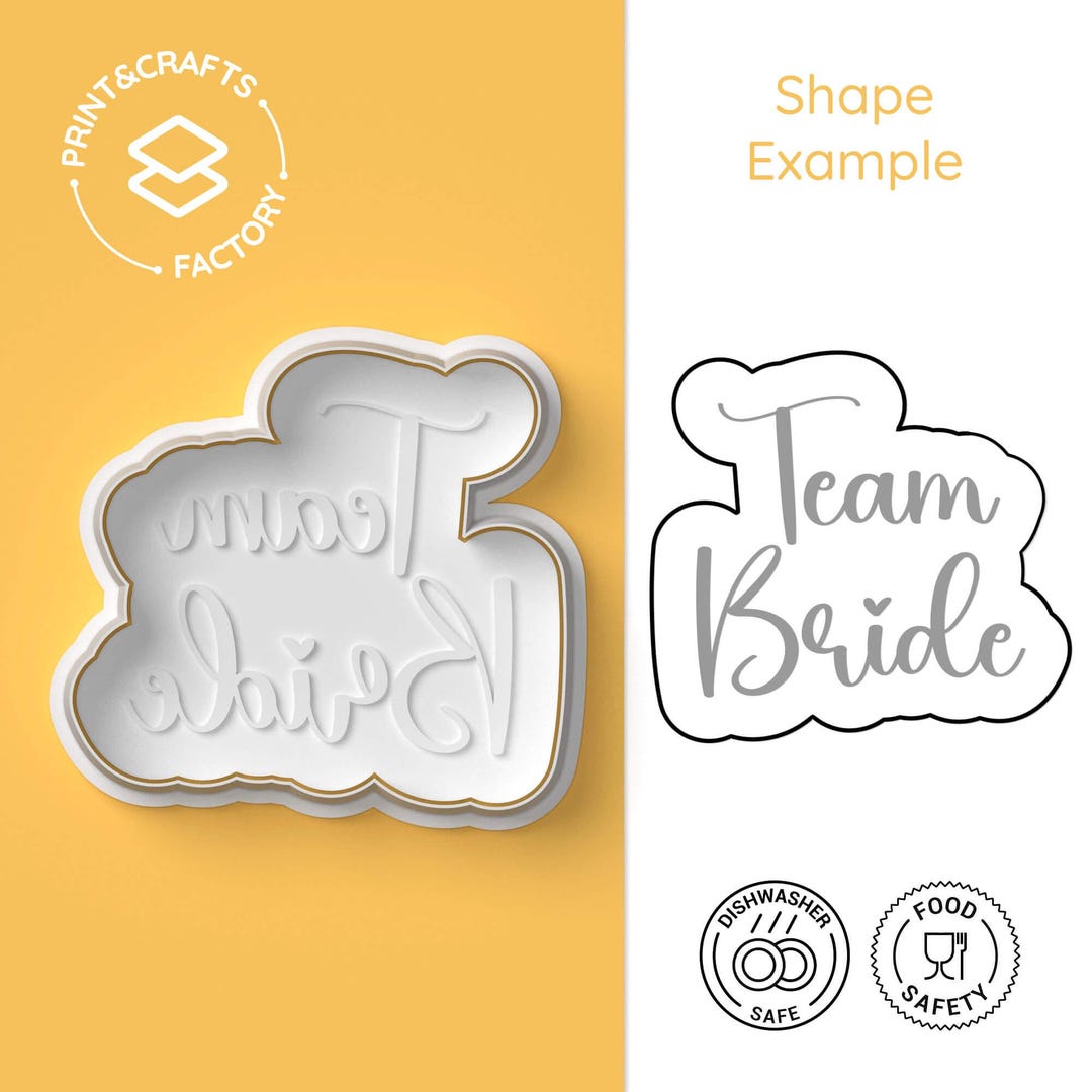 Team Bride Cookie Cutter - Adult, Wedding, Bachelor Party - Playful and ...