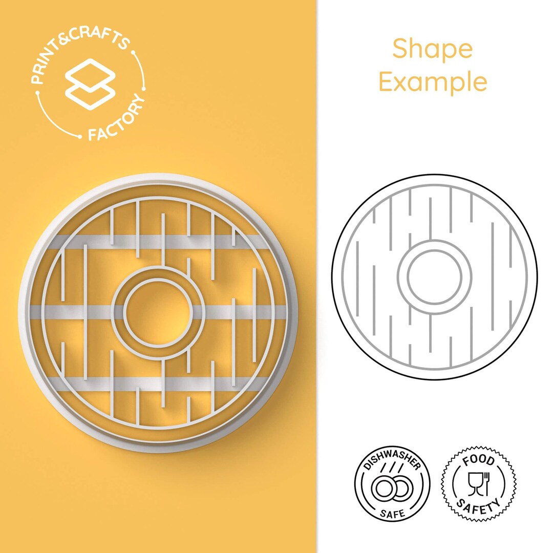 Viking Shield Cookie Cutter - Round Shield, Norse Patterns, Decorated ...