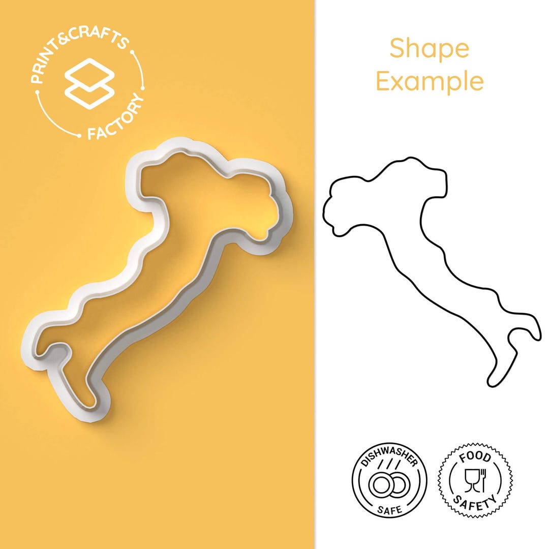 Contour Italy Cookie Cutter - Country, Nation, Patriotic, World ...