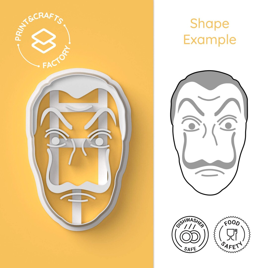 Dali Cookie Cutter - Head, Art, Modern Art, Spain - Artistic and Iconic ...