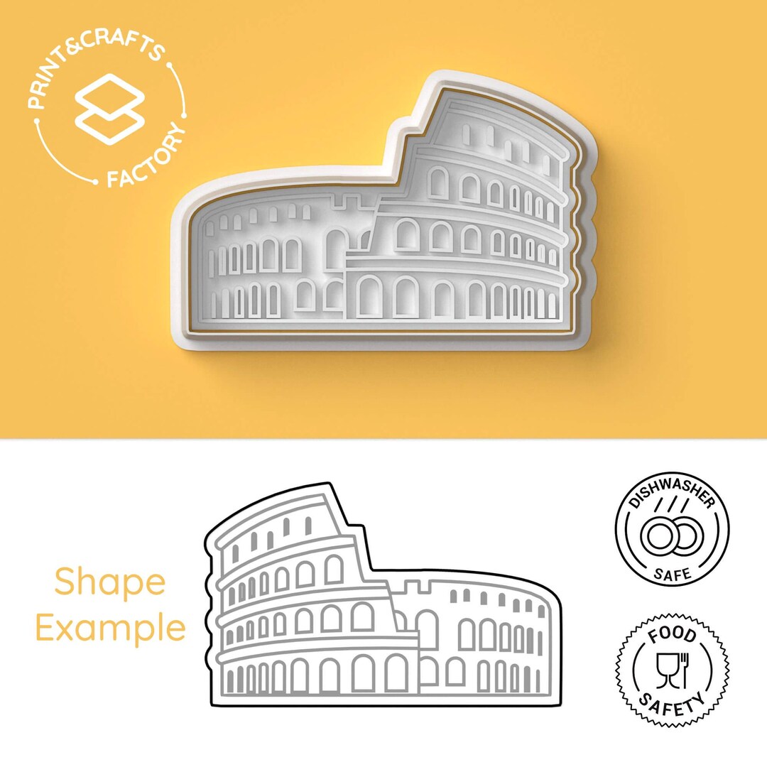 Coliseum of Rome Cookie Cutter - Monument, Italy, Roman Monument ...