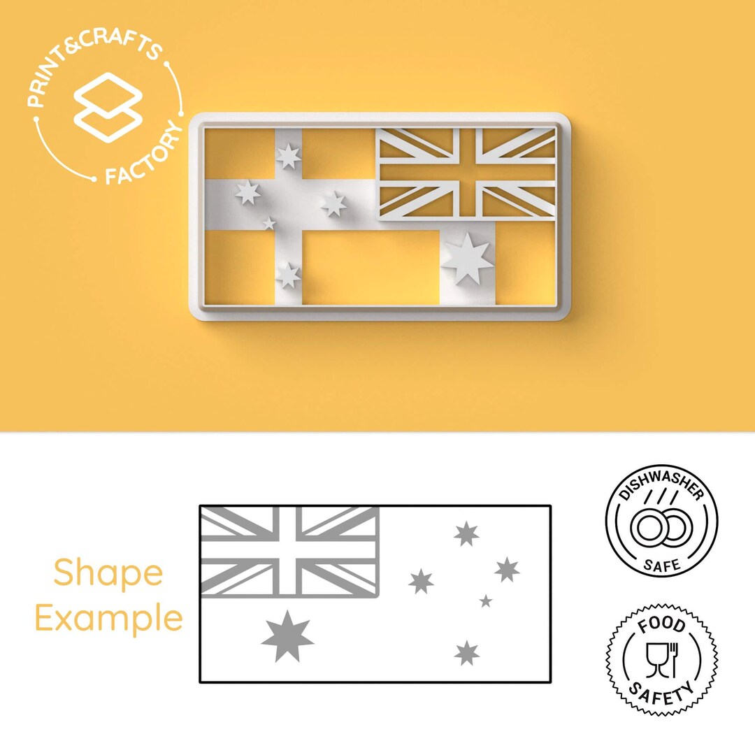 Australian Flag Cookie Cutter - Country, World, Nation, Flag, Surf ...