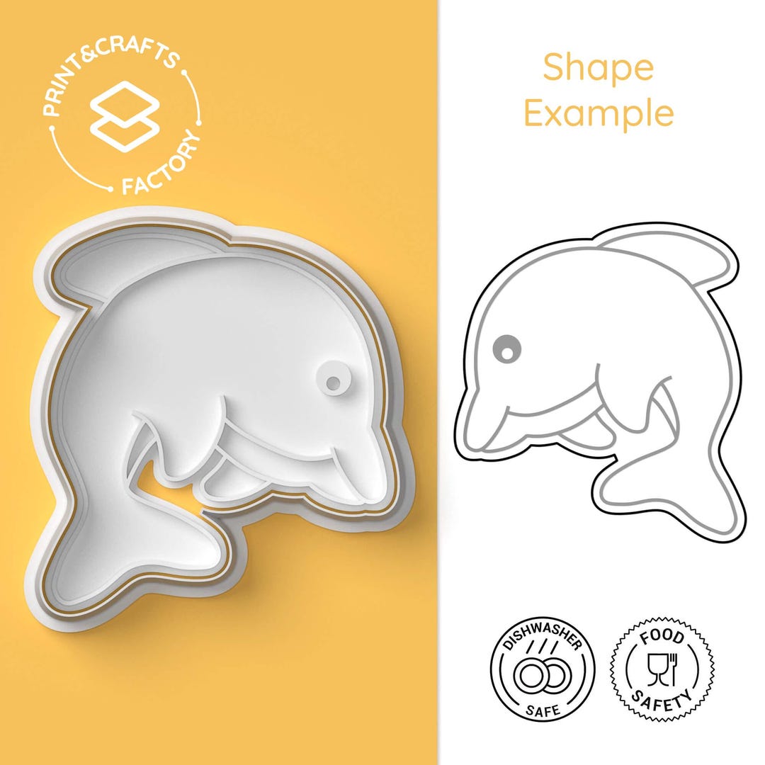 Cute Dolphin Cookie Cutter - Animal, Sweet. Cute, Love, Nature, Animal ...