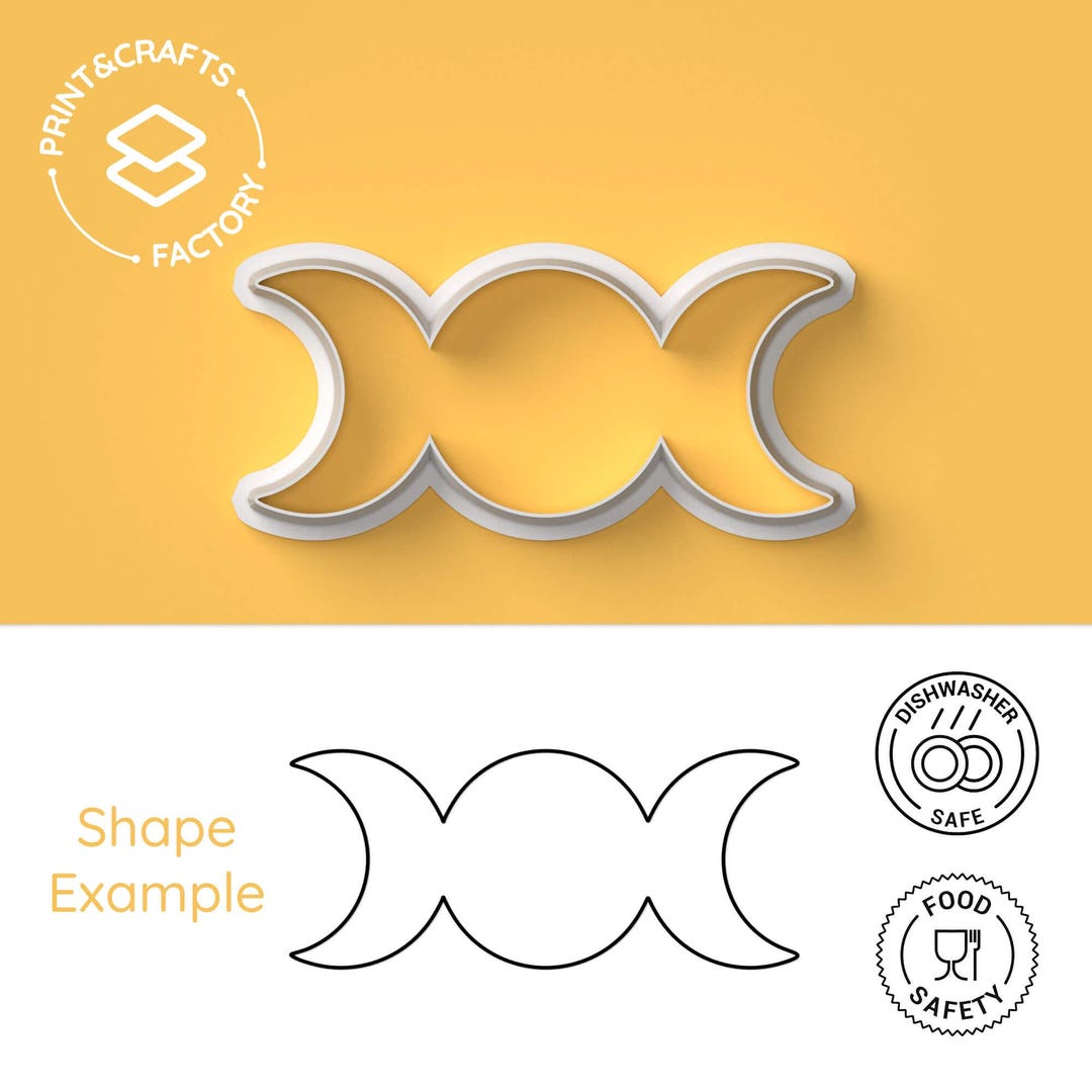 Triple Moon Cookie Cutter - Moon Phases, Witch, Spiritual - Mystical ...