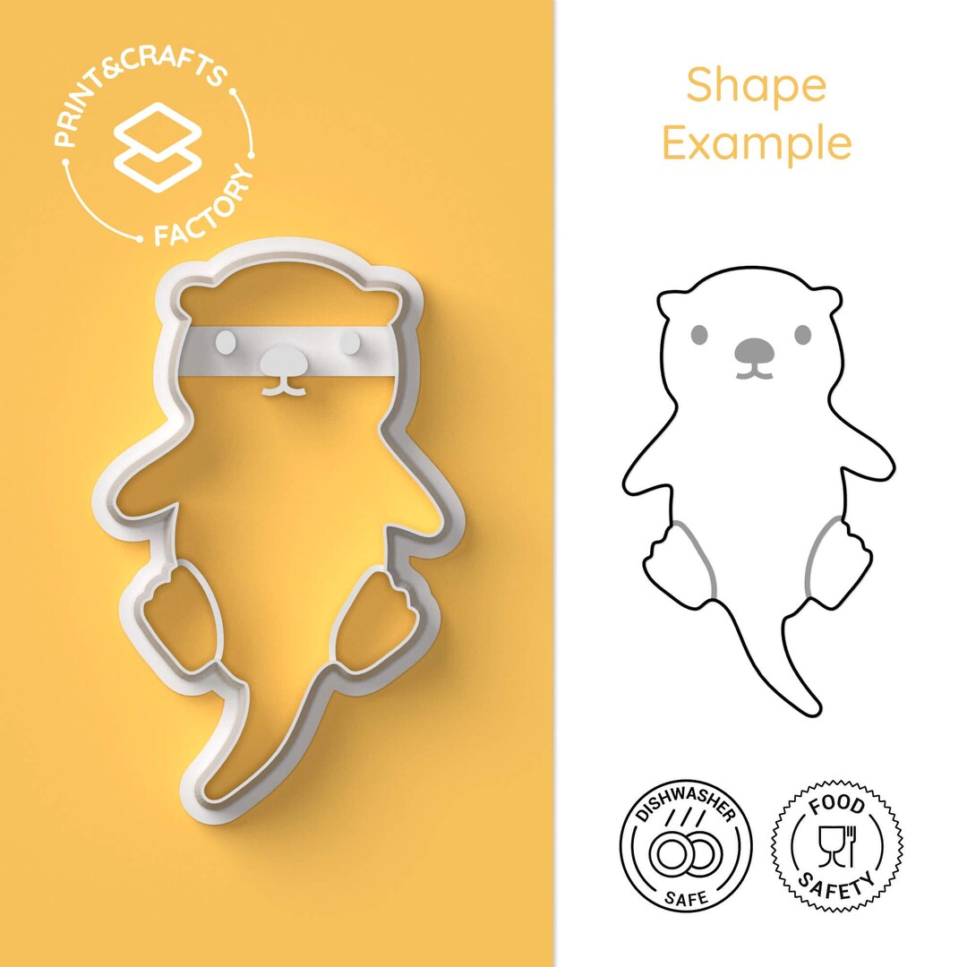 Baby Otter Cookie Cutter - Animal, Lake, Water, Cute - Adorable and ...