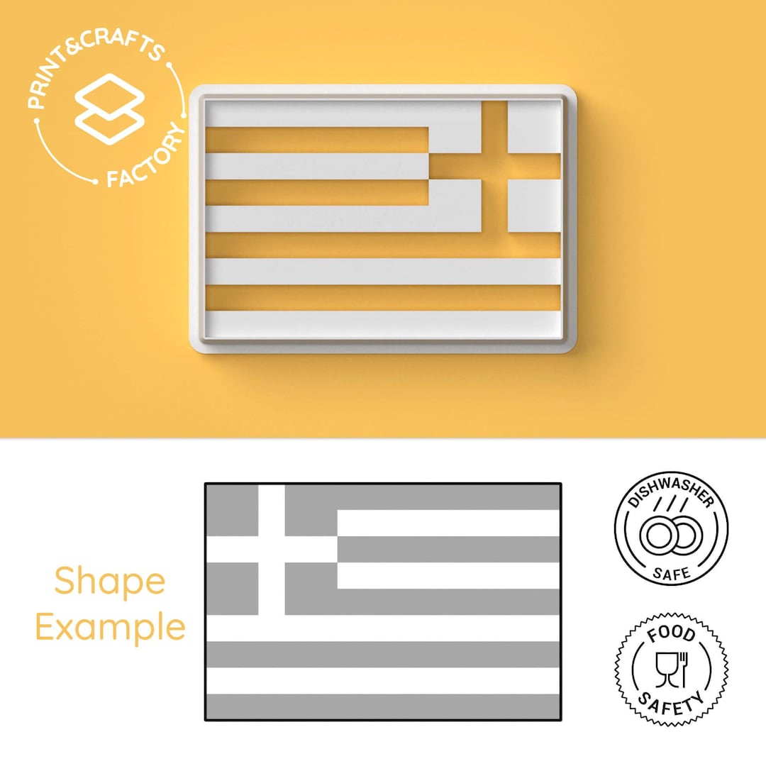 Greece Flag Cookie Cutter - Country, World, Nation, Flag, Greek Culture ...