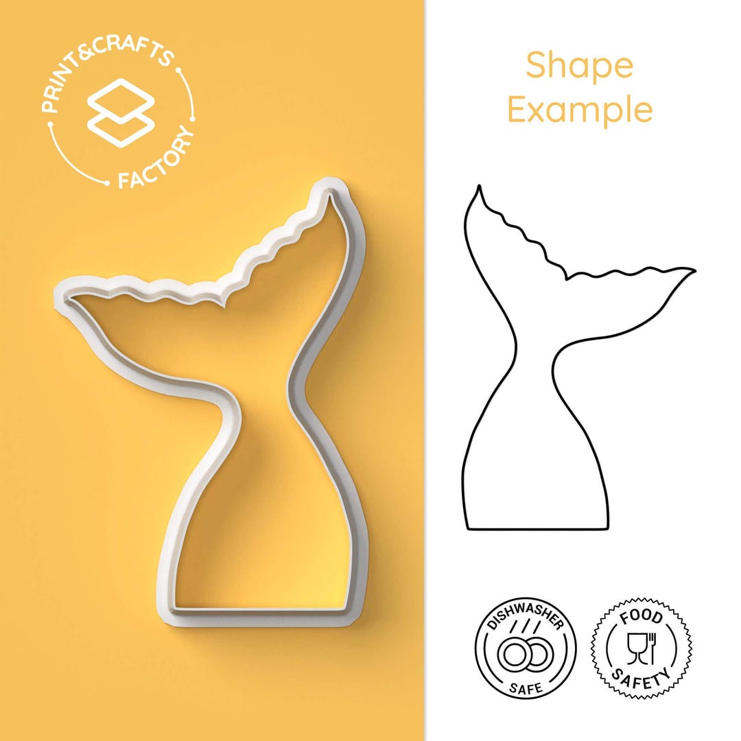 Mermaids Tail Cookie Cutter - Baby Shower, Mythical Creature, Aquatic ...