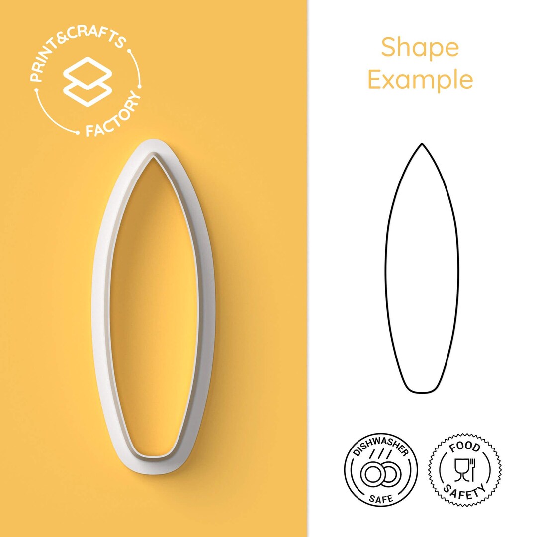 Surf Board Cookie Cutter – Beach, Waves, Summer, Fun – Cool and Playful ...
