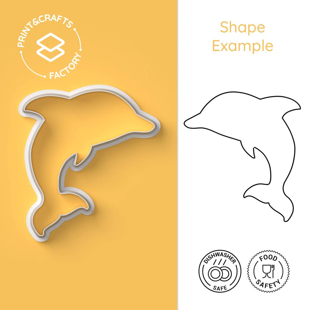Dolphin Cookie Cutter - Animal, Cute, Ocean, Family - Cozy and Adorable ...