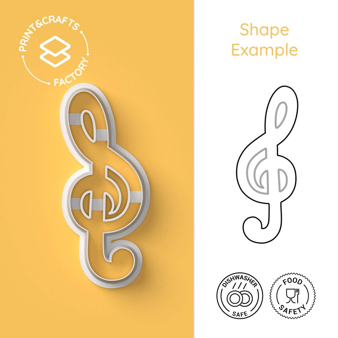Treble Chef Cookie Cutter - Music, Quarter, Sheet Music - Adorable and ...