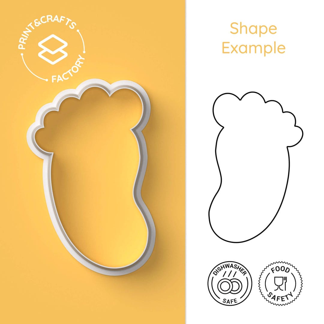 Baby Foot Cookie Cutter - Little, Cute, Sweet, Baby Shower - Adorable ...