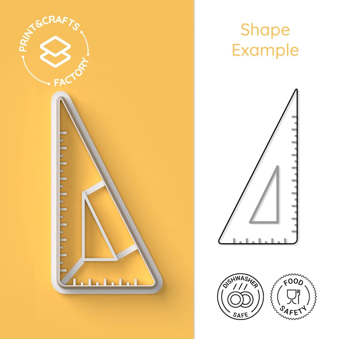 60 Degree Set Square Cookie Cutter - Drawing Tools, Precision ...