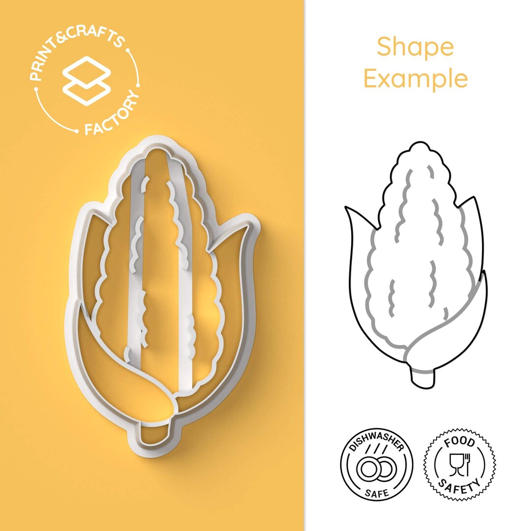 Corn Cake Cookie Cutter - Lovers, Popcorn, Cinema, Corn Flakes ...