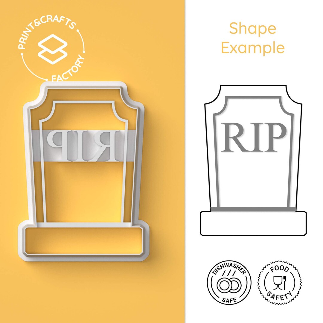Tombstone Cookie Cutter - RIP, Ghost, Skeleton, Dead - Spooky and Fun ...
