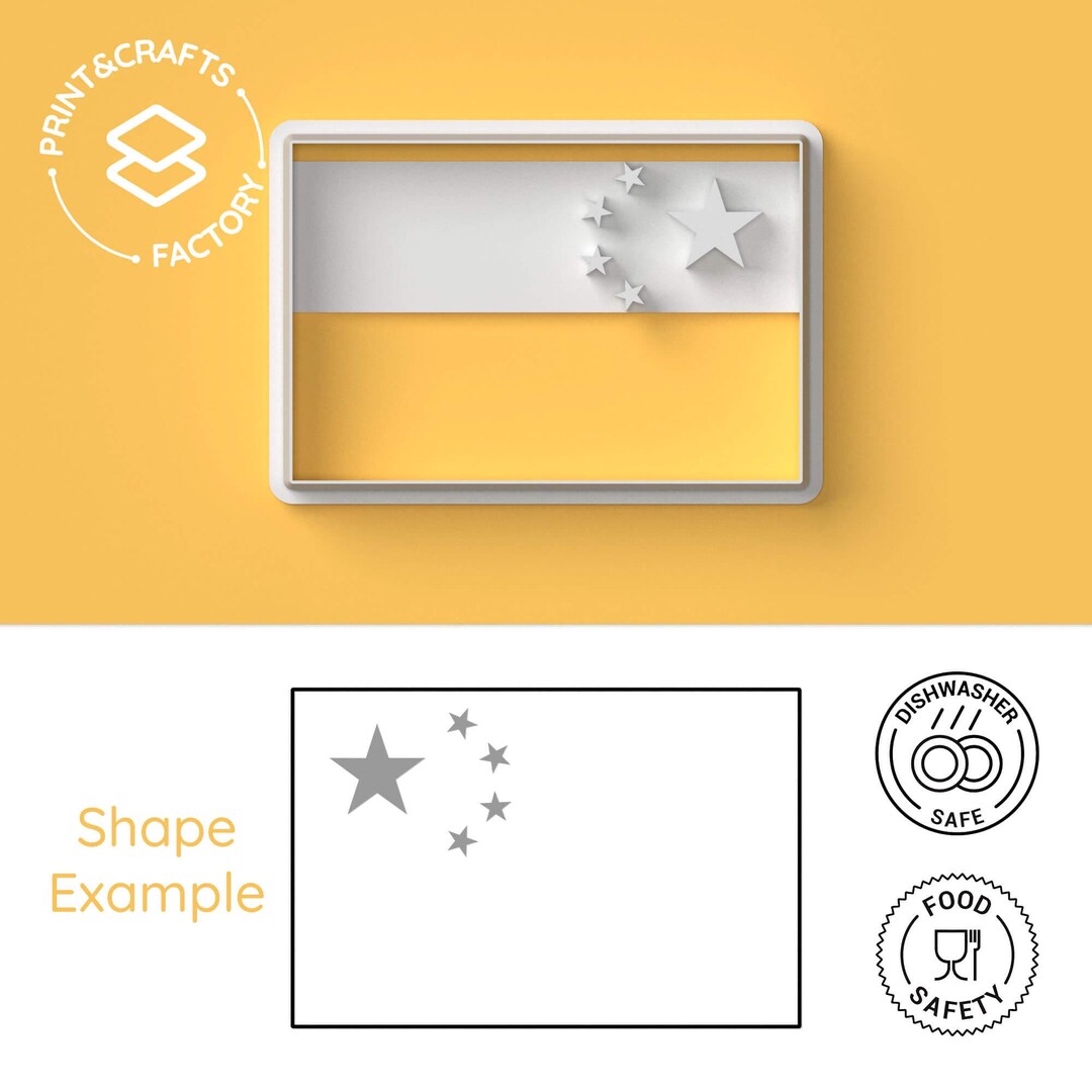China Flag Cookie Cutter - Country, World, Nation, Flag, Mandarin ...