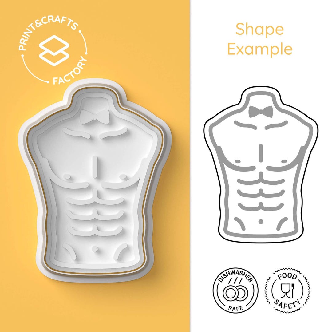Male ABS Cookie Cutter - Adult, Anatomy, Human Body - Playful and Fun ...