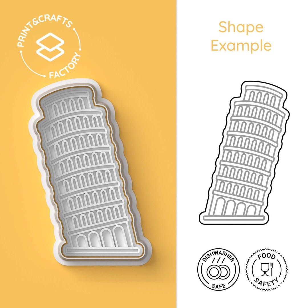 Pizza Tower Cookie Cutter - Monument, Italy, Pizza Monument - Ancient ...