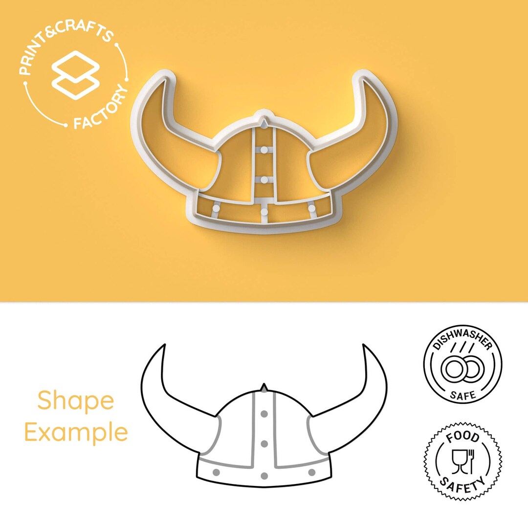 Viking Helmet Cookie Cutter - Nasal Helmet, Norse Warriors - Historic ...