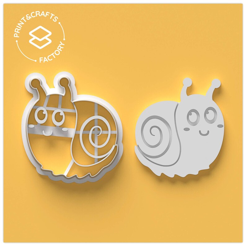 Cute Snail Cookie Cutter - Kawaii Snail, Cartoon Snail, Happy Snail ...