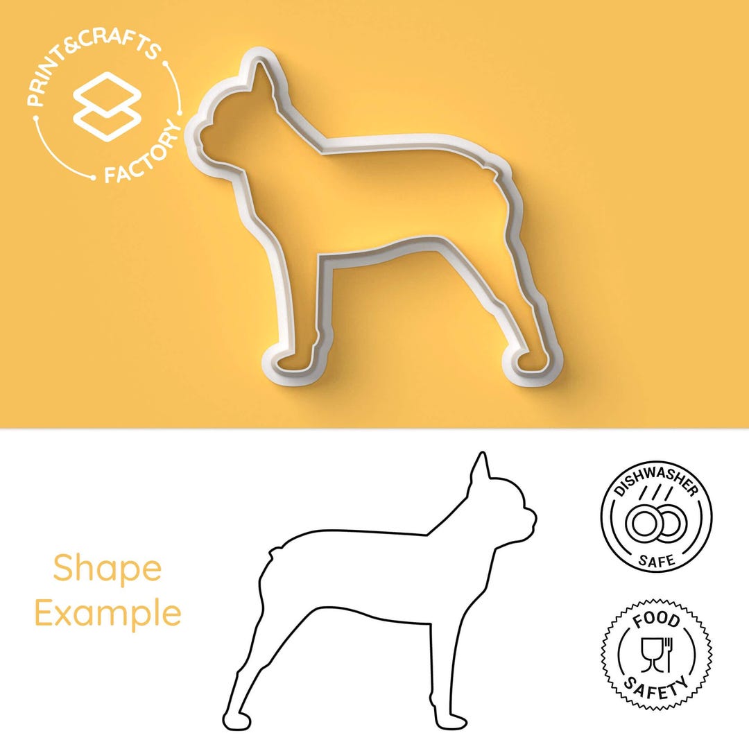 Dog Boston Terrier Cookie Cutter - Animal, USA, Cute, Love, Puppy ...