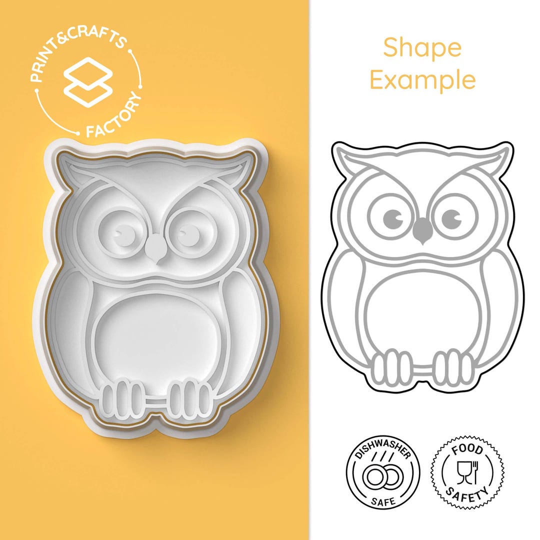 Owls Cookie Cutter - Night, Knowledge, Animal - Cute and Whimsical ...
